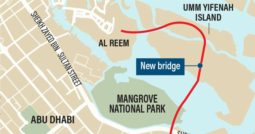 A new 11km bridge project now connects three islands in Abu Dhabi - UAE ...