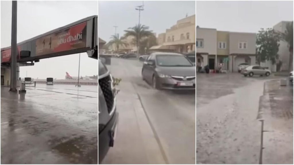 WATCH: Heavy rain with thunder, lightning strikes Abu Dhabi, light showers in parts of Dubai ...